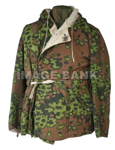 W2Gv230d-Waffen SS Spring pattern camouflage reversible to white parka ...